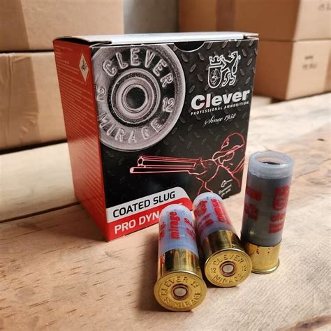 12 Gauge Pro Dynamic 2 1 2″ 28gm Coated Slugs Clever Mirage Ammo Direct