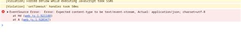 flowise error expected content type to be text event stream actual
