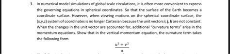 in numerical model simulations of global scale