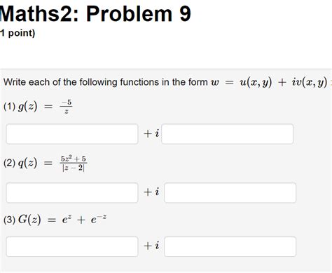 Solved Maths2 Problem 9 1 Point Write Each Of The