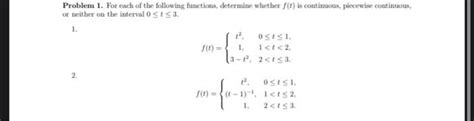 solved problem 1 for each of the following functions