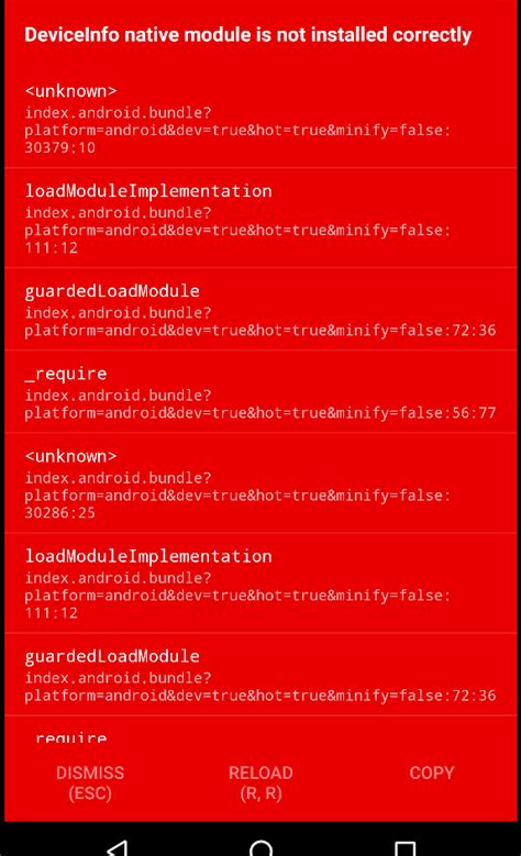Android DeviceInfo Native Module Is Not Installed Correctly In React Native Stack Overflow
