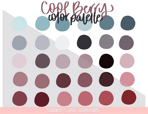 Cool Berry Procreate Color Palette By Teach Simple