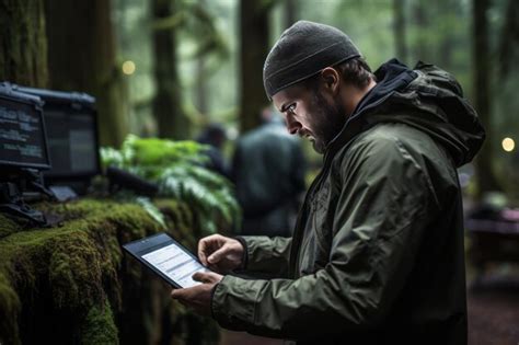 Premium Ai Image Ux Designer Conducting Field Research Generative Ai