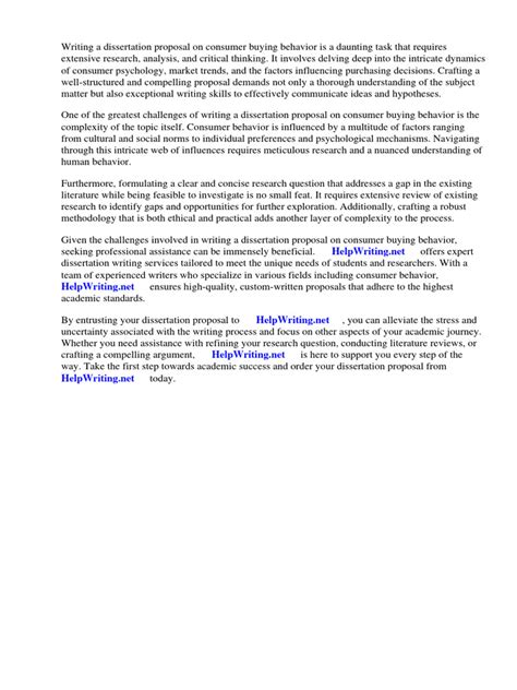 Dissertation Proposal Consumer Buying Behaviour Pdf Consumer Behaviour Behavior