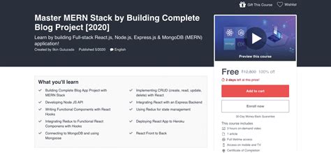 Free Mern Stack Course Udemy 100 Free Certification Course