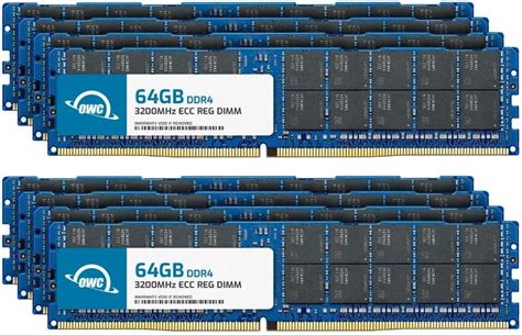 OWC 512GB 8x64GB DDR4 3200MHz PC4 25600 CL22 2RX4 ECC Registered RDIMM 1 2V 288 Pin Memory RAM