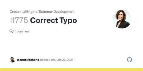 Correct Typo · Issue 775 · Credentialengineschema Development · Github
