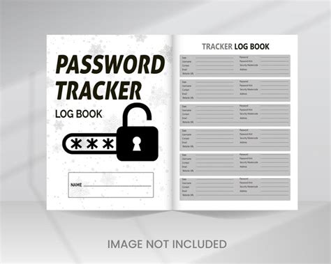 Premium Psd Password Tracker And Website Information Journal Template