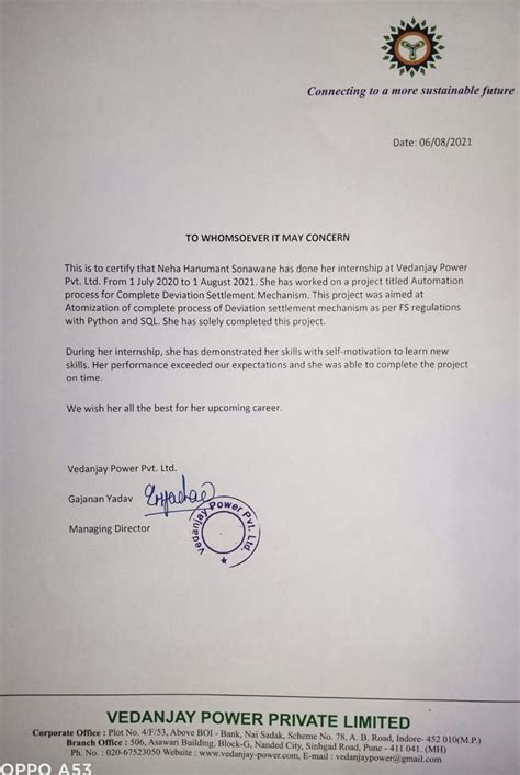 neha sonawane on linkedin python internship vedanjay power