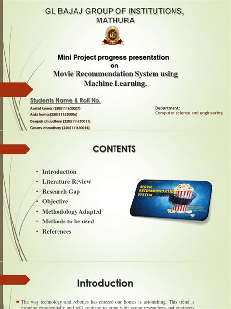 Mini Project Presentation Download Free Pdf Machine Learning Intelligence