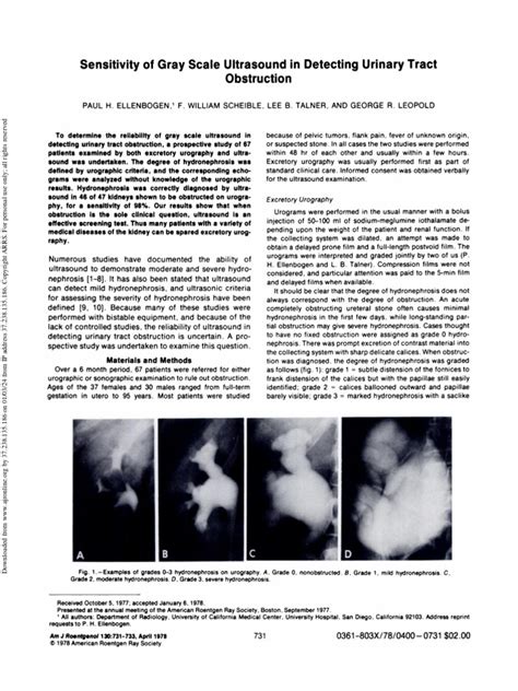 Ellenbogen Et Al 2012 Sensitivity Of Gray Scale Ultrasound In Detecting