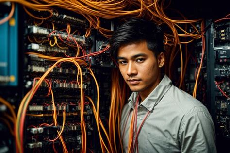 Premium Ai Image Computer Network Engineer