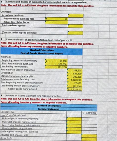 [solved] Calculate And Dispose Of Overapplied Or U Solutioninn