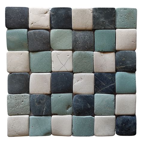 Bali Turtle Pebble Square Mosaic Tile 2x2 Pebble Tile Shop