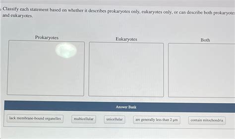 Solved Classify Each Statement Based On Whether It Describes
