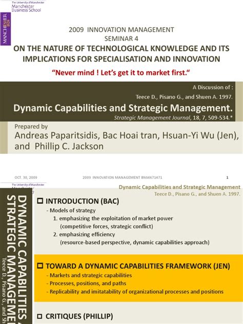 dynamic capability 1 pdf strategic management human nature