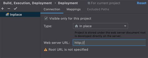 Create An In Place Server Configuration Webstorm