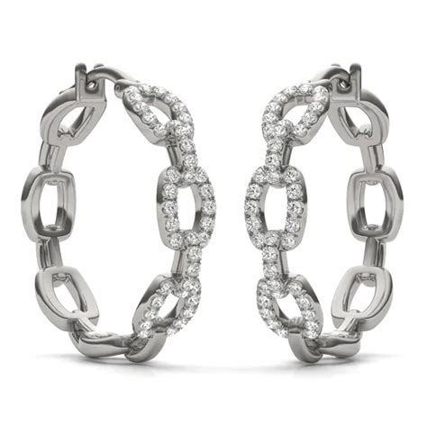 Chain Link Hoop Earrings