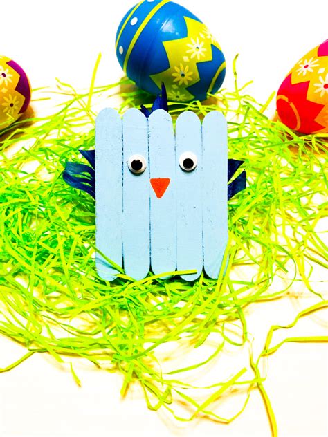 Blue Bird Popsicle Stick Craft Mom Wife Busy Life