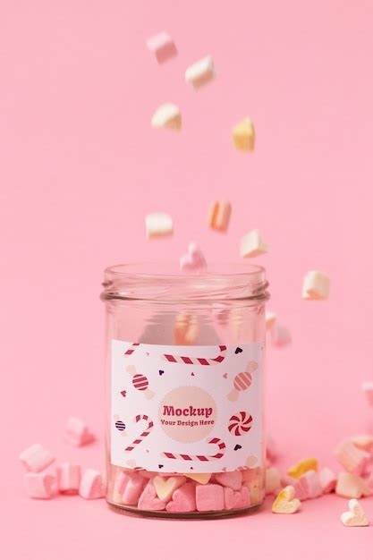 Premium Psd Candy Jar Mockup Design