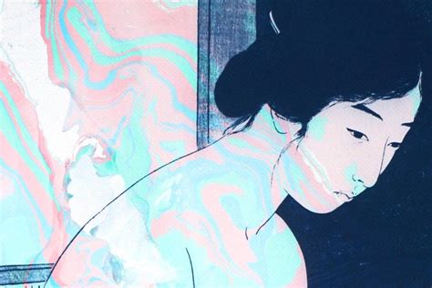 Kind Of Cyan Traditional Japanese Scene Geisha Nude Ukiyo E Style