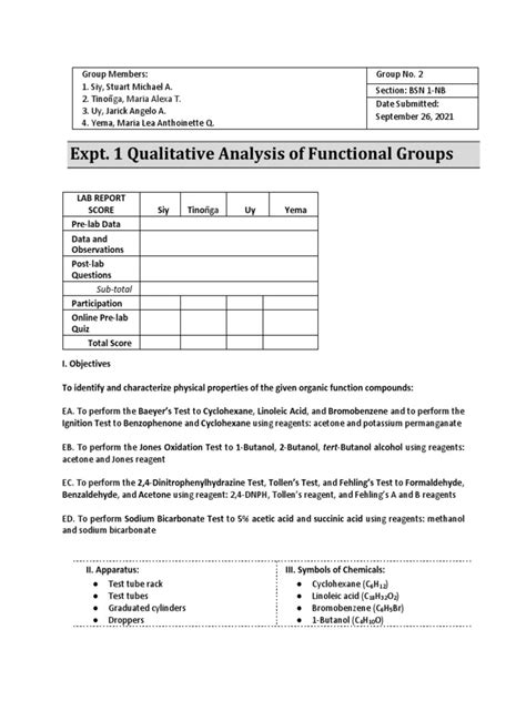 experiment 1 group 2 nb1 pdf pdf hydrocarbons alkene