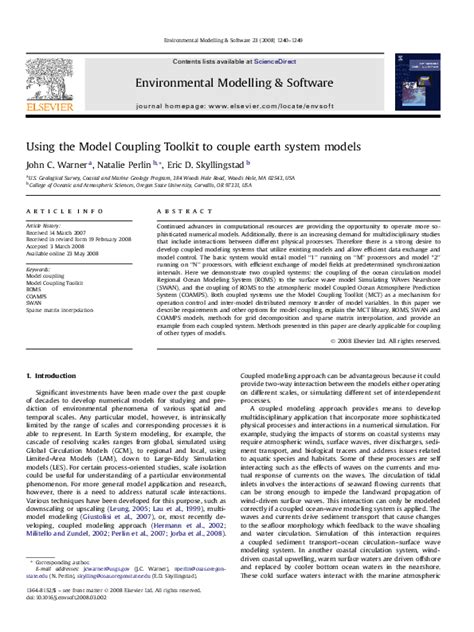 Pdf Using The Model Coupling Toolkit To Couple Earth System Models
