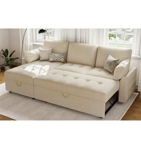 Papajet 소파 베란다 테라스 풀아웃 베드 모던한 터프트 컨버터블 슬리퍼 L자형 소파수납 의자 포함 거 티몬