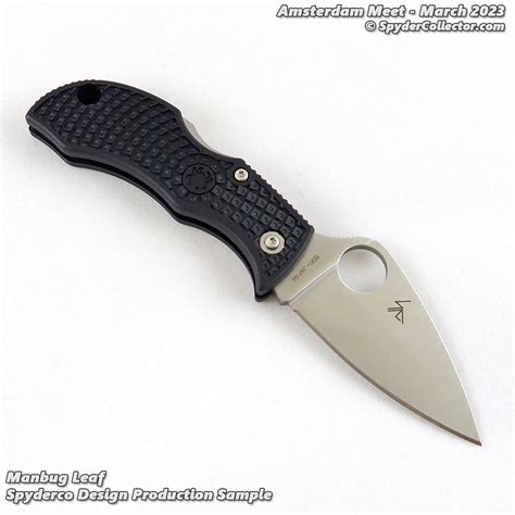 Manbug Leaf Spyderco Design Production Sample 2023 Spydercollector
