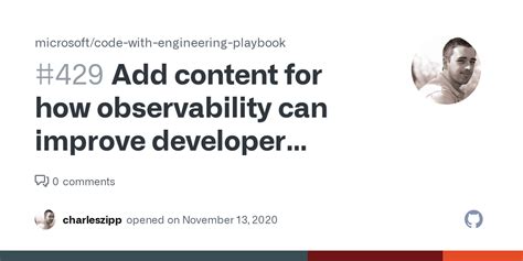 add content for how observability can improve developer experience