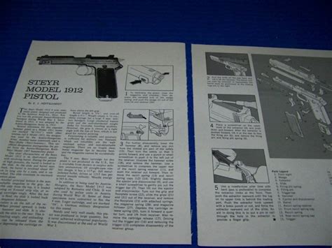 Steyr Model 1912 9mm Pistol Takedown Exploded View 819bb £9 68 Picclick Uk