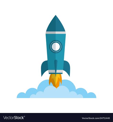 Cartoon Space Shuttle Launch