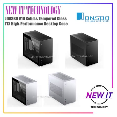 Jonsbo V10 Silver Solid And Black Solid Tempered Glass Itx Silver And Black High Performance Pc