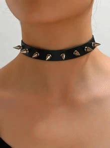 Pc Funky Spiked Decor Choker For Women For Daily Decoration Shein Usa