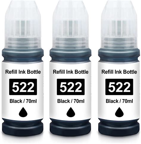 Amazon Com Black Ink Bottle Refill High Yield Replacement For Eps T Ink Refill