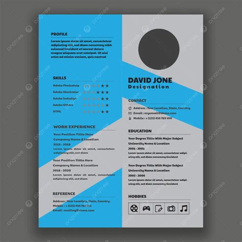 Creative Resume Or Cv Design Template Vector Template Download On Pngtree