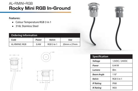 Al Rmini Rgb Rocky Mini Rgb In Ground Auraled