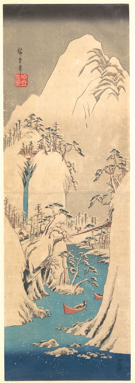 Utagawa Hiroshige Snowy Gorge Japan Edo Period 16151868 The