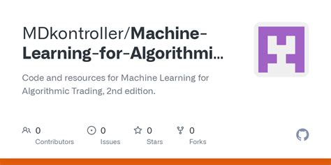 Github Mdkontroller Machine Learning For Algorithmic Trading Second