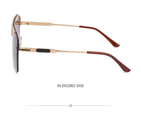 새로운 광장 무테 선글라스 남자 2023 유행 빈티지 브랜드 디자인 여성 안경 Uv400에 대 한 큰 프레임 플랫 탑 태양 안경 Jewelry And Accessories