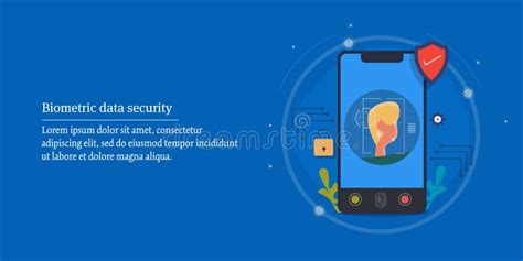 Biometric Data Security Face Recognition Scanning Human Face To Unlock Digital Device