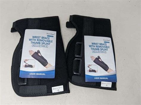 Lot Of 2 Wrist Brace With Removable Thumb Splint Dutch Goat