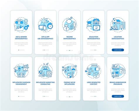 Audience Insight Onboarding Mobile App Page Screen With Concepts Set