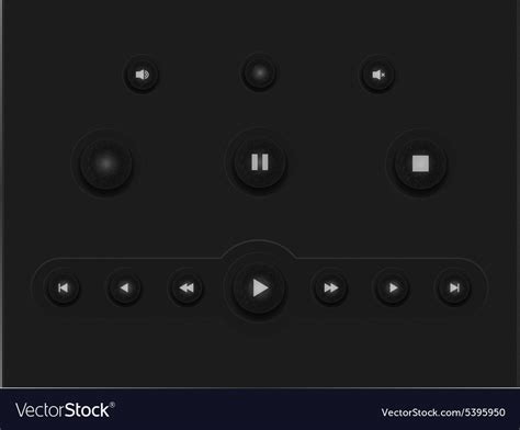 dark web ui elements buttons royalty free vector image