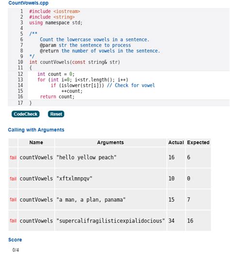 solved countvowels cpp calling with arguments