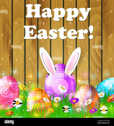 Easter Eggs In Grass Stock Vector Image And Art Alamy