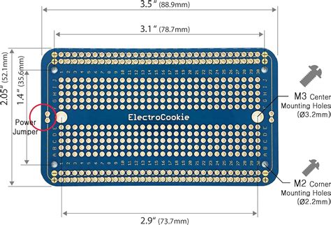 Electrocookie Solderable Breadboard Pcb Board For Electronics Projects
