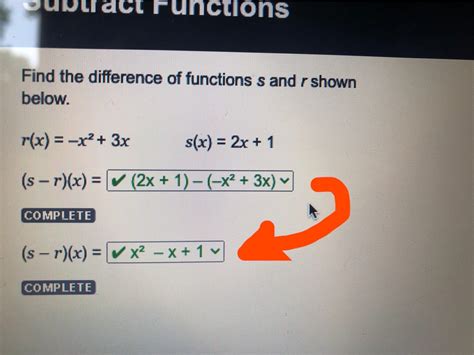 Highschool Algebra2 Subtract Functions How Do I Know What Order Everything Goes In After