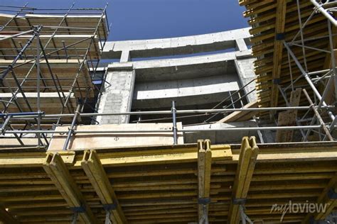 Scaffolding Platform For A Canopy Works A New Civil Construction • Wall Stickers Scaffold